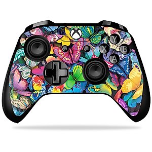 MightySkins Skin Compatible with Microsoft Xbox One X Controller - Butterfly Party | Protective, Durable, and Unique Vinyl wrap Cover | Easy to Apply, Remove, and Change Styles | Made in The USA
