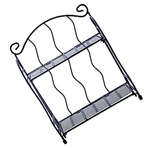 VOSAREA 1pc Black Office Shelf Metal Sheet Sundries Holder Storage Racks Toiletry Holder Rack