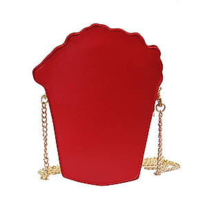 LUI SUI Girls Cupcake Crossbody Handbag Popcorn Hamburger Purse Small Purse Women Cellphone Shoulder Bag (Popcorn)