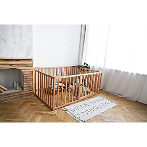 BUSYWOOD Montessori Toddler Bed - Floor Bed Frame Montessori- Girl Bed Frame- Toddler Floor Bed Frame Montessori - Toddler Boy Bed Frame - Twin Floor Bed Frame - Full, Queen, King, Small (Model 20)