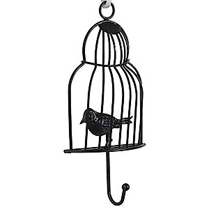 Creative Wrought Iron Bird Cage Hook fit for Clothing Store Door Back Coat Hook Porch Key Rack