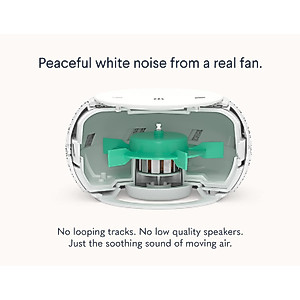 SNOOZ Pro - Smart White Noise Machine & Travel Case - Real Fan Inside, Non-Looping White Noise, Adjustable Tone & Volume - App-Based Remote Control & Sleep Timer (Cotton)