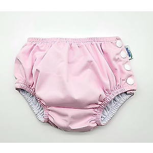 ISABBE Reusable Swim Diaper for Babies & Toddlers - Perfect Nappy for Swimmers in Pool or Beach - Great for Little Boys and Girls. (Pack of 2, Pink Red Large)