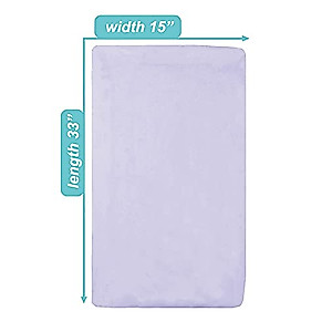 TL Care 15" x 33" Fitted Bassinet Sheet, 100% Natural Cotton Supreme Jersey Knit, Lavender, Soft Breathable, for Boys and Girls