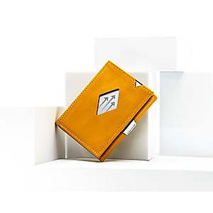 EXENTRI Leather Trifold Wallet - RFID Blocking w/Stainless Steel Locking Clip