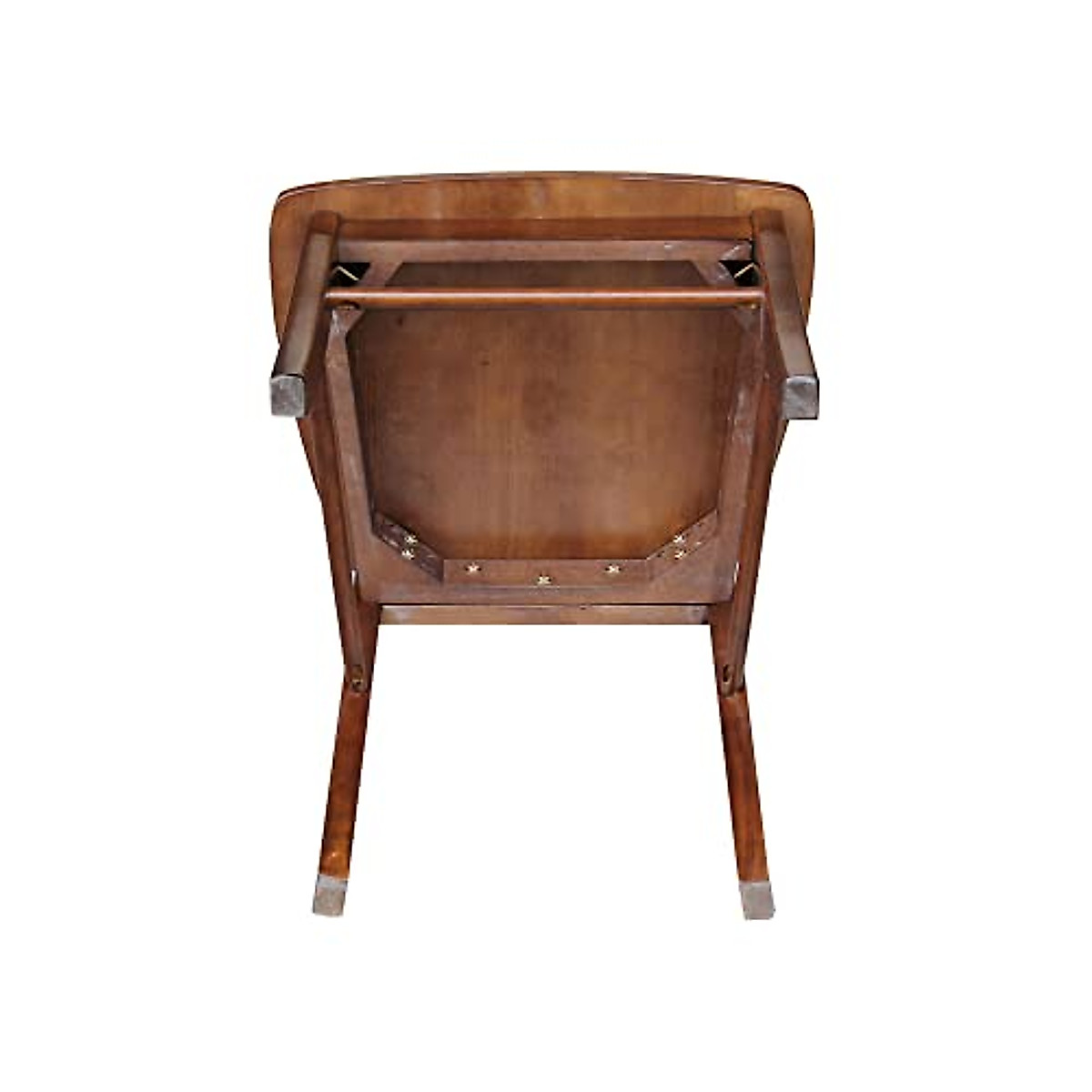 International Concepts 36" Round Top Pedestal Ext Table With 12" Leaf And 4 X-Back Chairs, Espresso