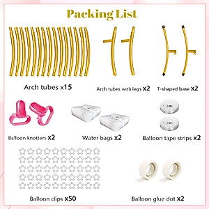 Round Backdrop Stand 7.2 ft, Metal Balloon Arch Kit Circle Frame for Parties, Birthday, Wedding, Ceremony Decorations-Gold