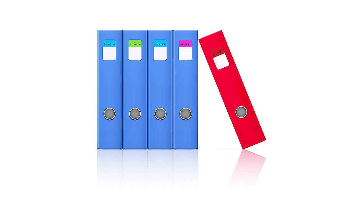 800 Neon File Tabs - Writable & Repositionable for Office & Study