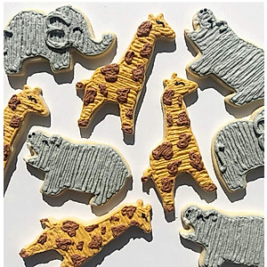 Safari Zoo Animals Cookie Cutters 5-Pc Set Made in USA by Ann Clark, Elephant, Giraffe, Hippo, Bear, Camel