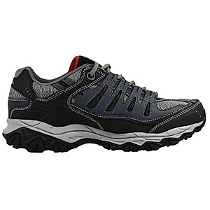 Skechers mens Afterburn Memory Foam Lace-up fashion sneakers, Navy, 9 US