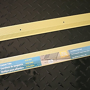 M-D Building Products 79244 Extra Wide Fluted 2-Inch by 36-Inch Carpet Trim, Satin Brass