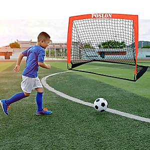 Poslon Soccer Goal Kids Soccer Net Set Carry Bag for Games and Training for Backyard for Kids and Teens