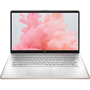 2022 HP Pavilion Laptop, 17" HD+ (1600 x 900) LED Display, AMD Athlon Silver Processor, Radeon Graphics, 16GB RAM, 1TB PCIe SSD, Fingerprint Reader, Wi-Fi 6, BT 5.0, Windows 10, Rose Gold (Renewed)