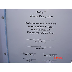 Baby Brag Book Photo Album-120 4 X 6 Photos - Keepsake Memory Photo Book for Baby First Year Babybook