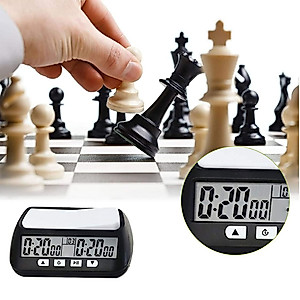 Domccy Chess Clock Timer Digital Chess Clock Timer Count Up/Down Bonus Delay Portable English Version Digital Clock for Chess Game