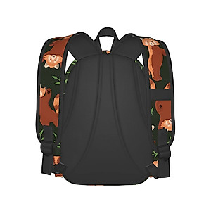 KiuLoam 17 Inch Backpack Cute Red Panda Cartoon Design Laptop Backpack Shoulder Bag School Bookbag Casual Daypack