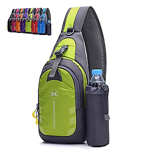 Peicees Chest Crossbody Sling Backpack Bag Travel Bike Gym Daypack for Women Men