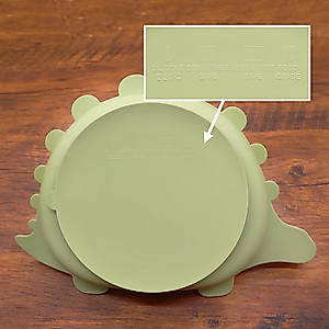 Rainbow & Butterflies |8 Piece| DINO Silicone Baby Feeding Set – |Bib, Suction Bowl, Suction Plate, Sippy Cup, 2-in-1 Straw & Snack Cup Lid, Straw & Spoon| – Food Grade Silicone, BPA Free (Olive)