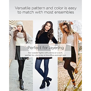 MeMoi Scottish Plaid Tartan Sweater Tights Black Medium / Large