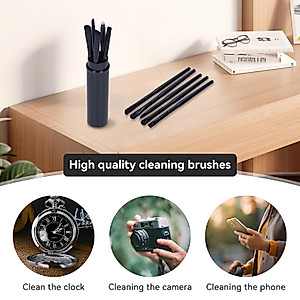Watch Cleaning Brush Set, Jewelry Cleaning Kit Watch Pin Removal Tool, Wristwatch Movement Small Part Cleaning Tool with Box, Small Part Cleaning Soft Brushes Set