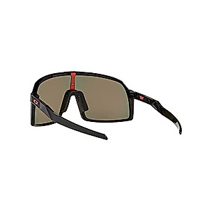 Oakley Men's OO9462 Sutro S Rectangular Sunglasses, Polished Black/Prizm Ruby, 28 mm