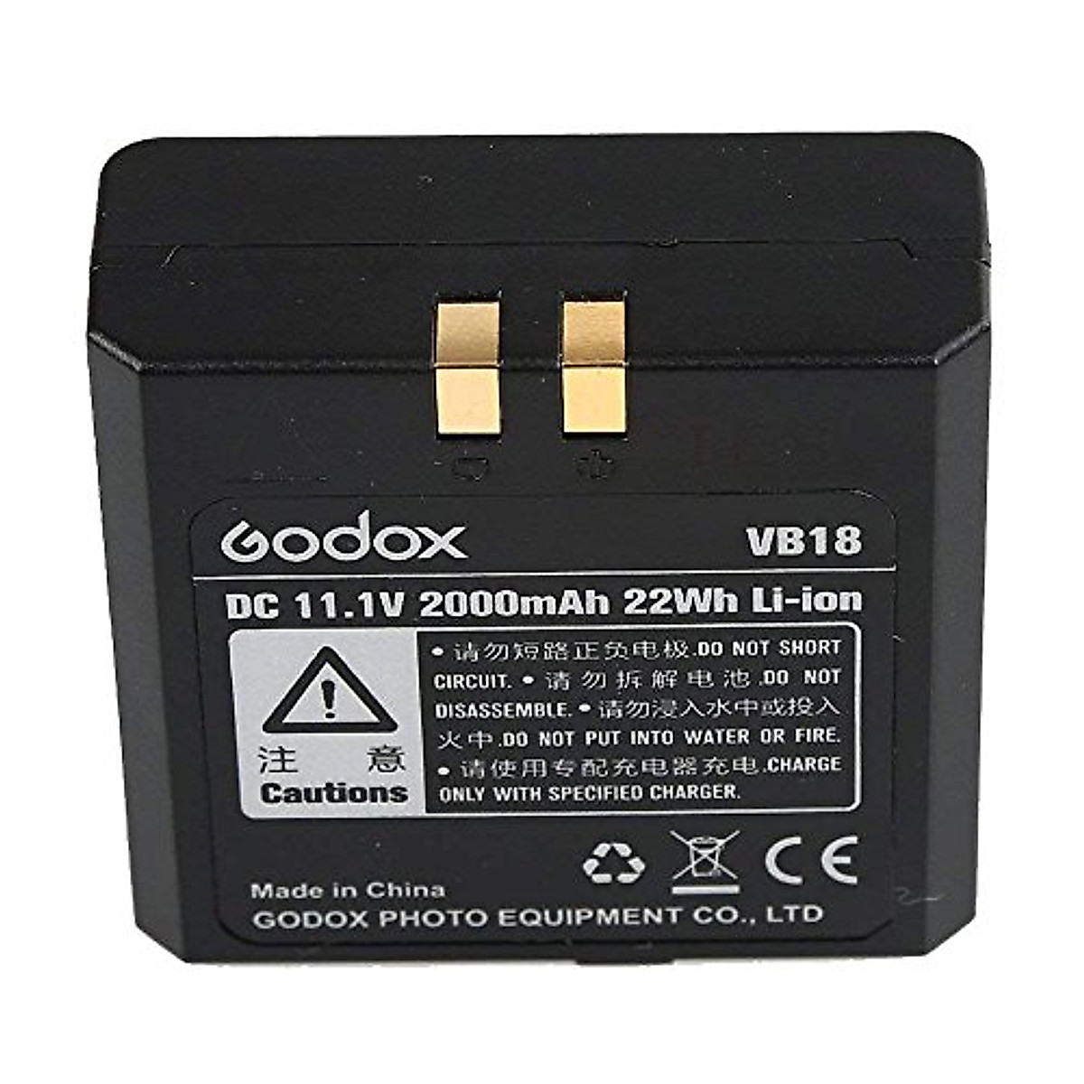 GODOX VB18 Battery Replacement,DC 11.1V 2000mAh Lithium Battery Pack for V860II V850 V860C V860N Speedlite Flash