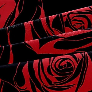 VAPOKF Duvet Covers Set Extra Size Soft and Breathable Microfiber Comforter Bedding Set 1 Duvet Cover 2 Pillowcase with Zipper Closure for Kids Women Men, Seamless Red Roses