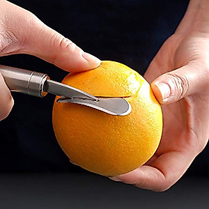 Orange Citrus Peelers Stainless Steel Slicer Cutter Peeler Remover Opener Humanized Design Curved Handle Fruit Tools Kitchen Gadget