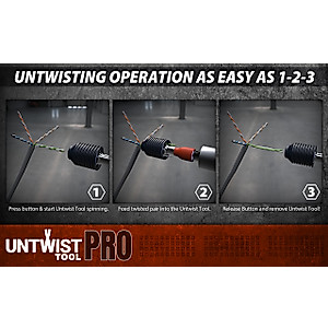 Untwist Tool PRO-COMBO Quickly Separates CAT5e, CAT6, CAT6A, & CAT7