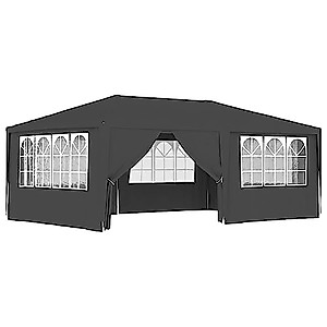 WIFESE Pop Up Canopy 13′x20′(6x4 m) Outdoor Tent with Sidewalls Gazebo Tent for Camping Screen House Door Awnings Exterior Patio Gazebo Waterproof Canopy Sun Shade Shelter Backyard,Garden Anthracite