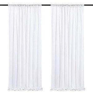 White Sequin Backdrops 2 Pack 2ftx8ft Photo Booth Backdrop Photography Glitter Background for Birthday Party Decorations