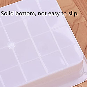 Dicunoy 6 Pack Commercial Bus Tubs, 9L Plastic Dish Pan Basin, White Rectangle Wash Basins Bus Box for Washing Dishes in Sink, Organizer Boxes for Art Supplies, Toys, Foods, 14" L x 11" W x 4.5" H