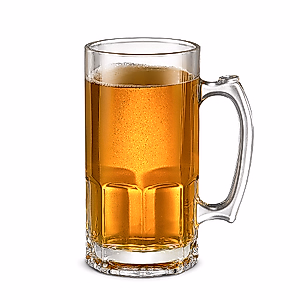 35 OZ Beer Mugs,Heavy Large Beer Glasses with Handle,Classic Beer Mug glasses,Style Extra Large Glass Beer Stein Super Mug