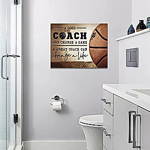 Basketball Wall Art Motivational Sport Basketball Pictures Wall Decor Team Inspirational Painting Canvas Prints Framed Modern Artwork For Living Room Bedroom Bathroom 12"X16"