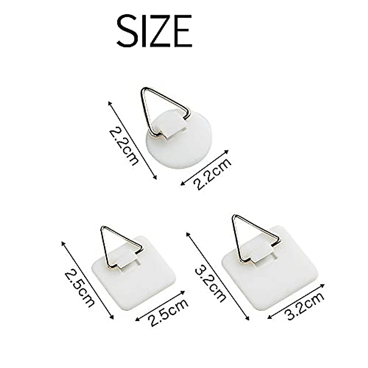 KUAXIE 40 Pieces Invisible Adhesive Plate Hanger Vertical Plate Holders for Plate Pictures Wall Art Decor Supplie(Small Square)