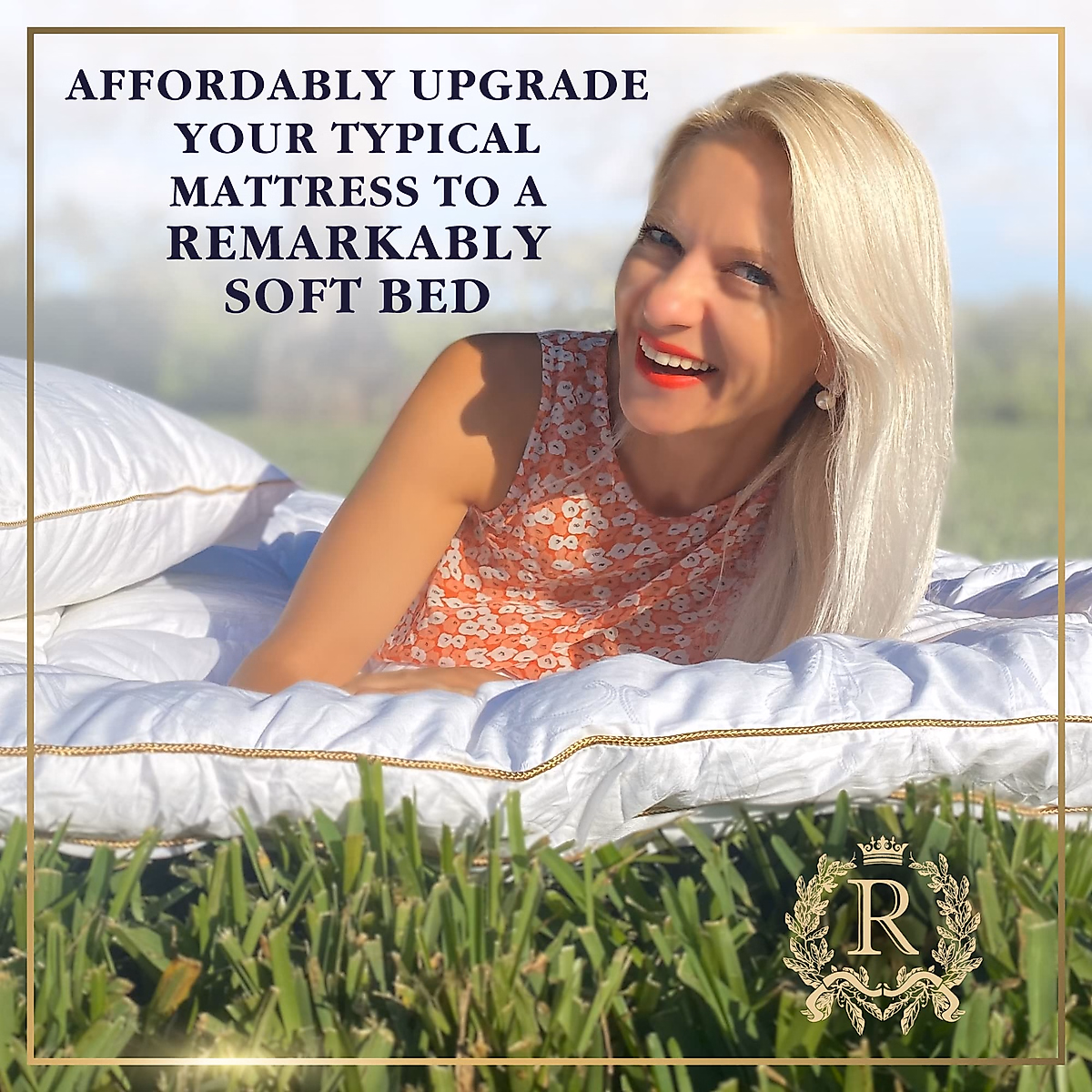 Royal Therapy Weighted Blanket Adult (20lb, 48x78', Twin/Full Size Comfort) 100% Calming Cotton Blanket with Glass Beads