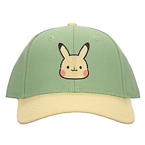 Pokemon Chibi Pikachu Women's Green Baseball Cap