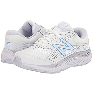 New Balance Women's 840 V3 Walking Shoe, White/Silent Grey, 8.5 X-Wide