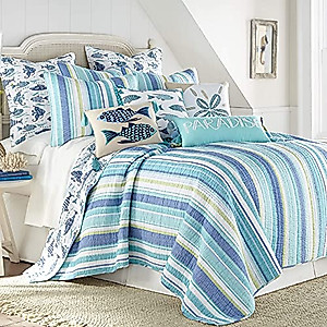 Levtex Home - Laida Beach - Decorative Pillow (18X18in.) - Sand Dollar Seashell - Seafoam Green, White and Natural