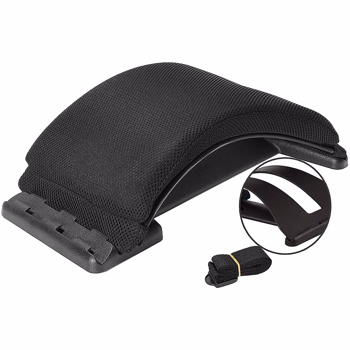 2023 Upgrade Multifunction Back Stretching Device Massager and Memory Foam Lumbar Support Pillow for Office Chair, Lower Back Pain Relief