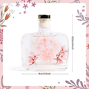 Reed Diffuser, Reed Diffuser Set, Scented Oil Diffuser wirh 6 Diffuser Sticks, Dried Flowers in The Bottle, Home Fragrance Room Office Decor, Birthday Gifts for Women