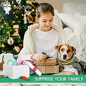 TIESOME Puppy Teething Toys with Cotton Ropes, 3 Pcs Rubber Small Dog Chew Toy Rings Aggressive Chew Toys for Dogs Oral Teeth Soothe Itching Puppy Chew Toys Interactive Pet Toys for Small/Medium Dogs