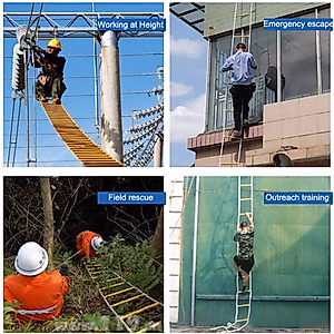 Safety Ladder,Fire Escape Ladder for Home Climbing Fire Escape and Balcony, Reusable Emergency Rope Ladder Weight Capacity up to 450Kg/a/8M