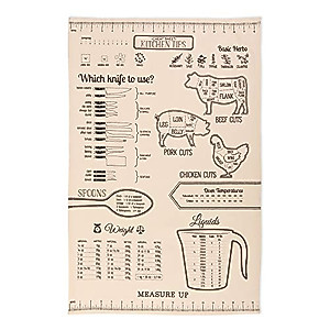 DII Cotton Printed Dish Towels, 18x28 Set of 2, Decorative Oversized Kitchen Towels, Perfect Home and Kitchen Gift - Measure Up