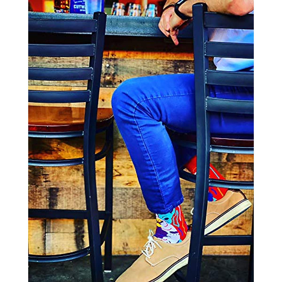 FATMINGO SOCKS – Cool Fun Colorful Crazy Funny Novelty Socks For Men – Funny Gifts – Dog Socks