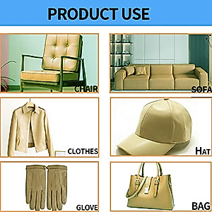 Faux Leather Sheet 1 Yard 56.3x36" Upholstery Vinyl 0.8mm Thick Soft PU Leather KhakiUpholstery Vegan Leather Fabric Synthetic Material for Sofa Bags Chairs Car Seats DIY Craft