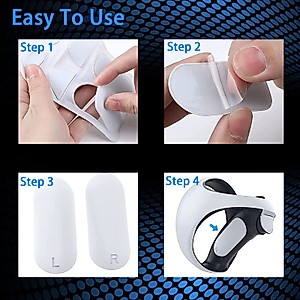 Babaliya Game Controller Silicone Pad, Anti-dust Cover for PS VR2 Lens, Accessories Kit Compatible with Playstation VR2, Anti-Sweat, Non-Slip, Easy to Install, Precise Cut1