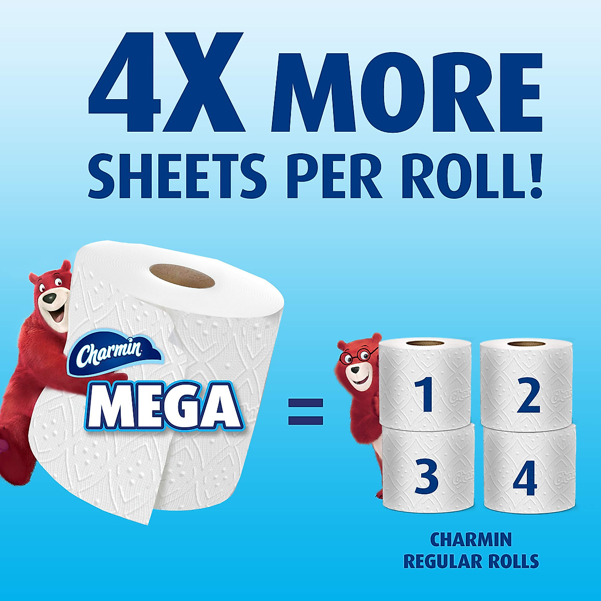 Charmin Ultra Strong Toilet Paper, 24 Mega Rolls = 96 Regular Rolls
