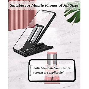 Phone Stand for Desk, Home, Office, Adjustable Foldable Phone Holder Compatible with iPhone 14/13/12/11/Xs/Xr Series, iPad, Samsung, Google and Other Smartphones - Pink