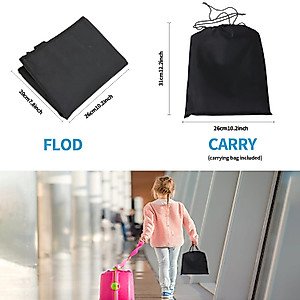 Airplane Seat Extender for Kids Toddler Airplane Bed Airplane Travel Essentials Airplane Footrest Leg Rest for Children to Lie Down on The Plane (Black)